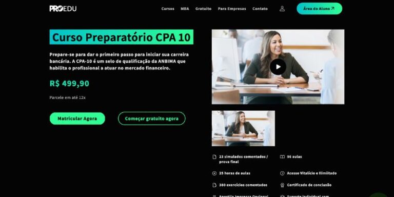Os 4 Melhores Cursos para CPA-10 Online em 2025 Os 4 Melhores Cursos para CPA-10 Online em 2025